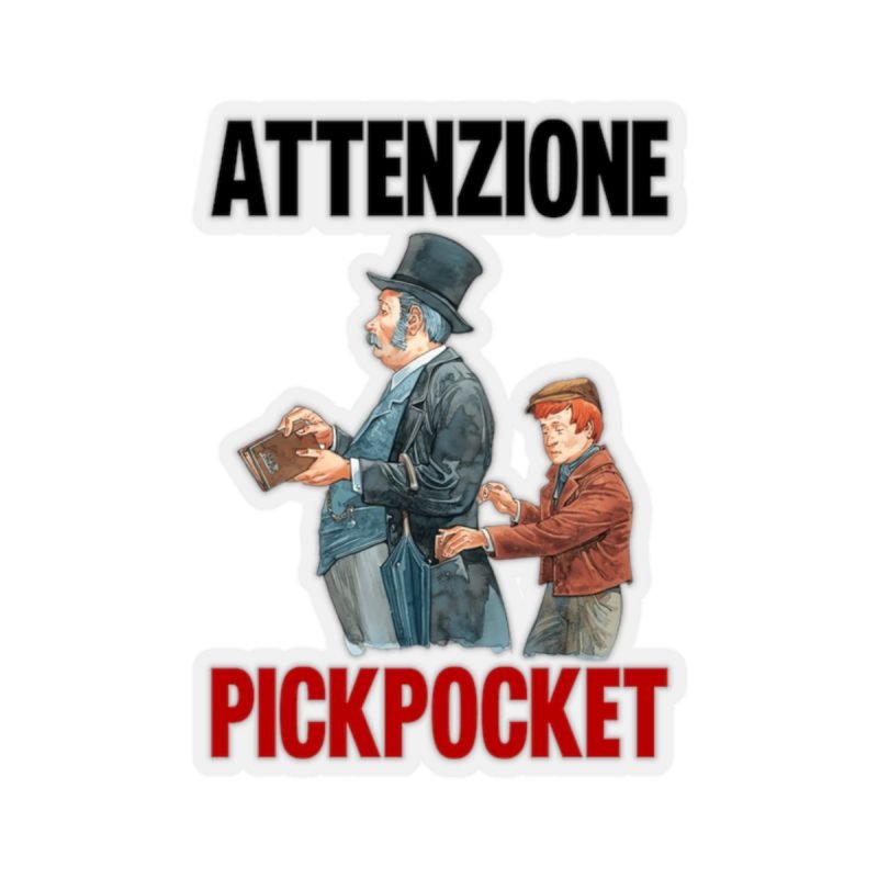 Attenzione Pickpocket Sticker | Teesperky