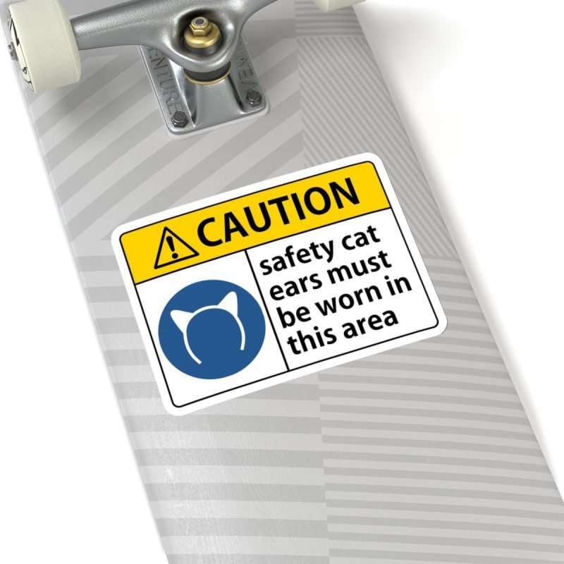 Safety Cat Ears Sign Sticker | Teesperky
