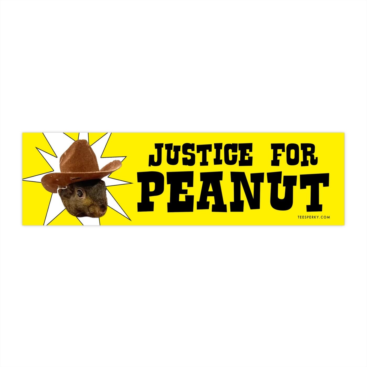 Squirrel Justice For Peanut Bumper Sticker | Teesperky