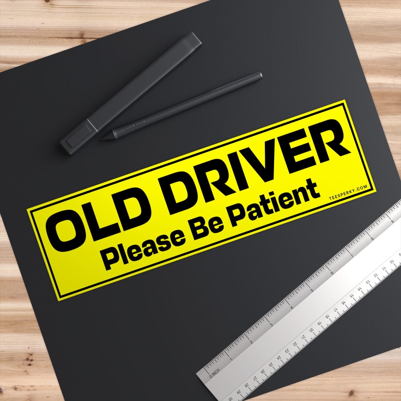 Old Driver Please Be Patient Bumper Sticker | Teesperky