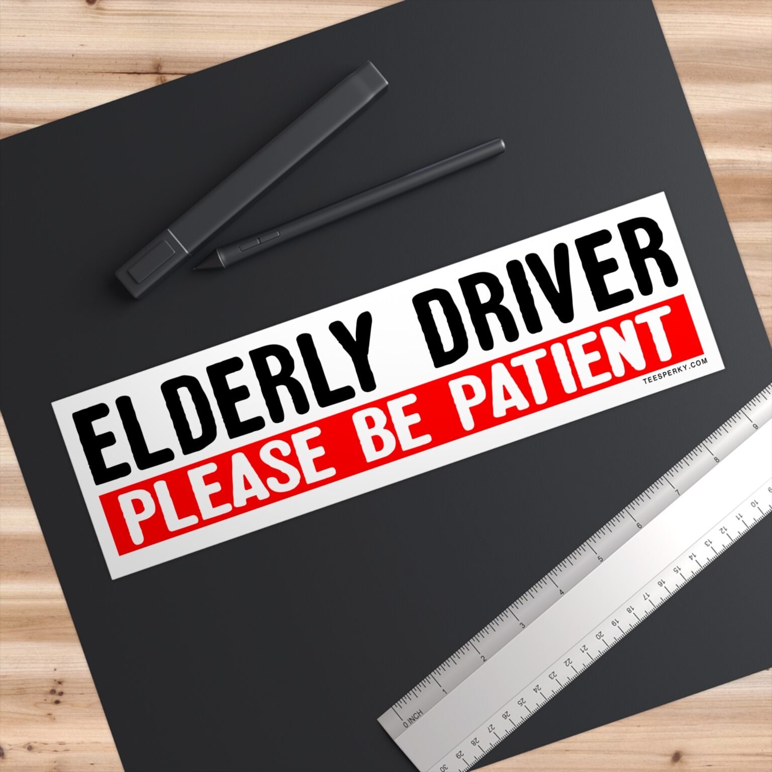 Elderly Driver Please Be Patient Bumper Sticker | Teesperky