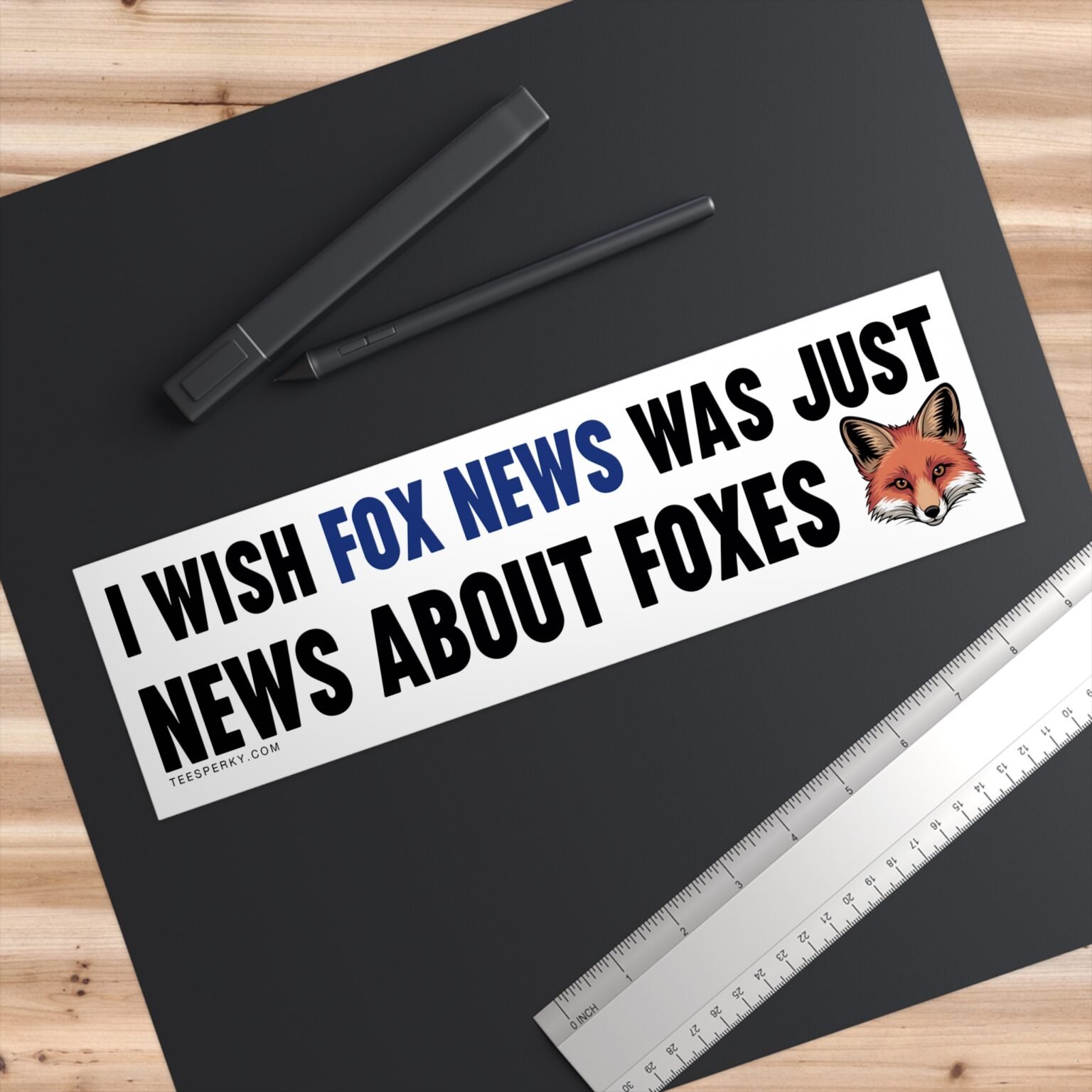 I Wish Fox News Was Just News About Foxes Bumper Sticker | Teesperky