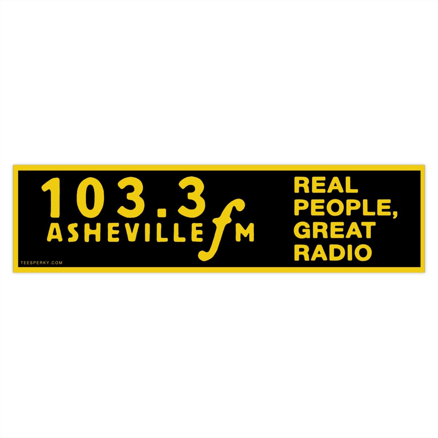 Asheville FM 103.3 Bumper Sticker | Teesperky